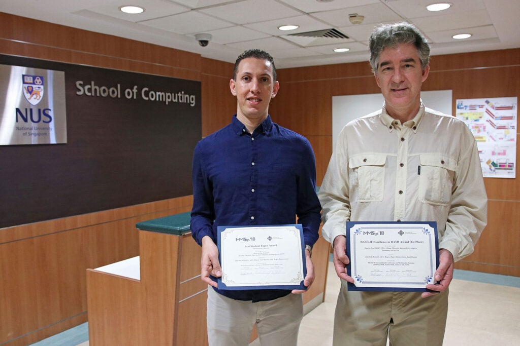 PhD student wins two awards at ACM Multimedia Systems Conference 2018 - NUS Computing