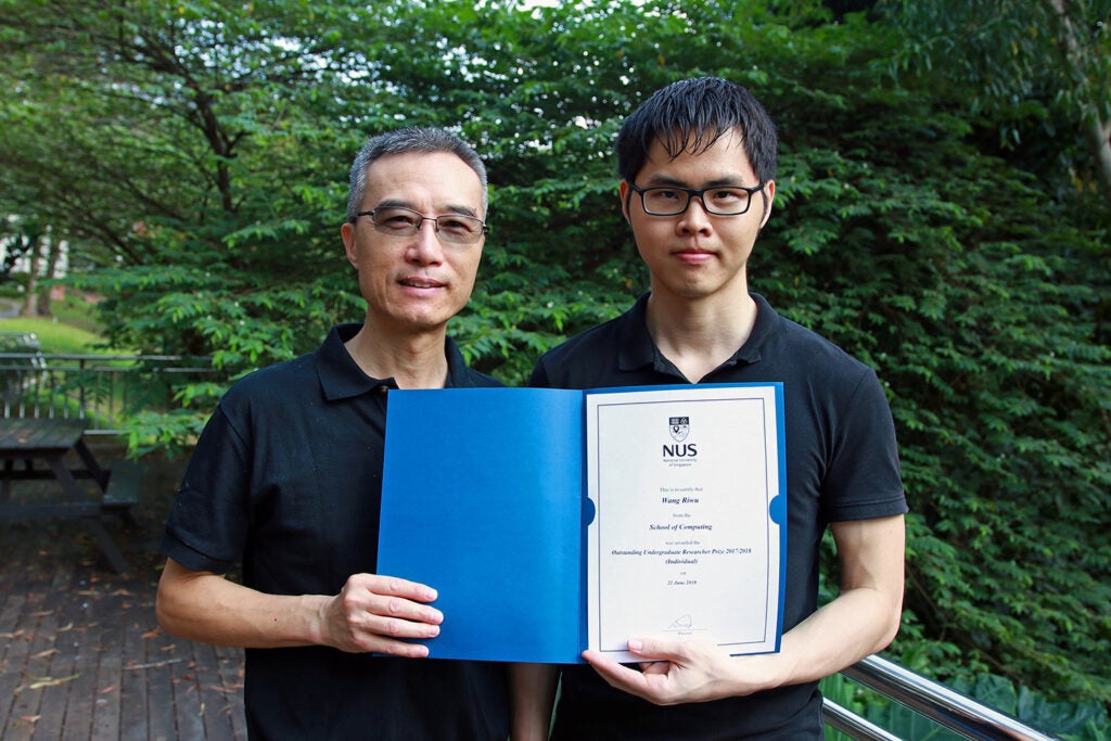 Four NUS Computing students and alumni win the Outstanding Undergraduate Researcher Prize - NUS ...