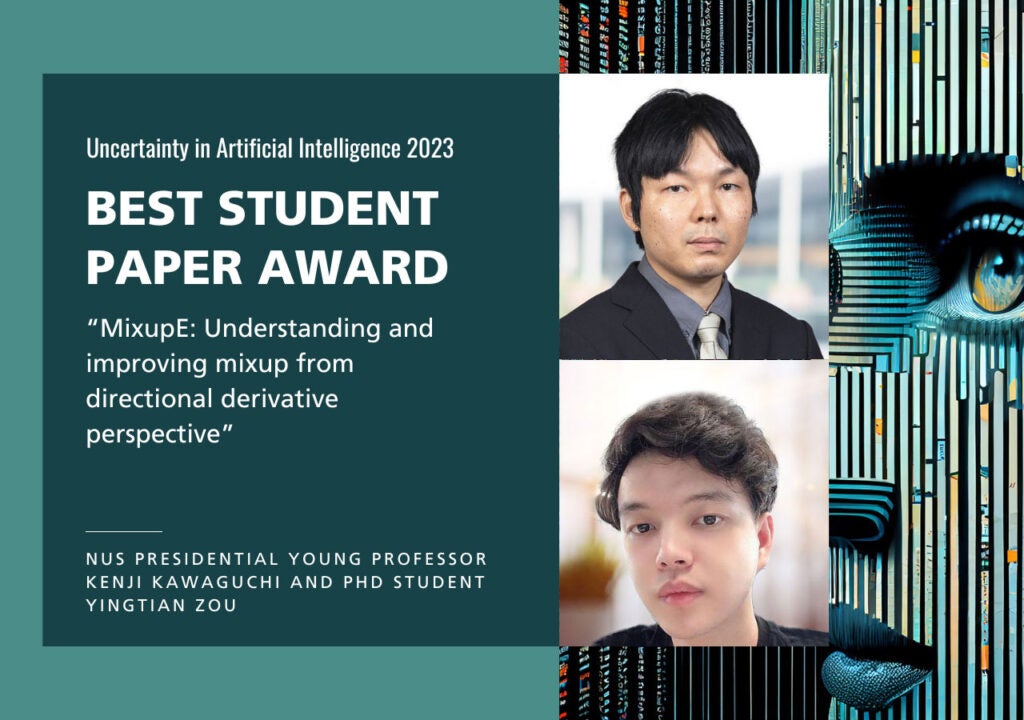 NUS Presidential Young Professor Kenji Kawaguchi and PhD student Yingtian Zou wins Best Student ...