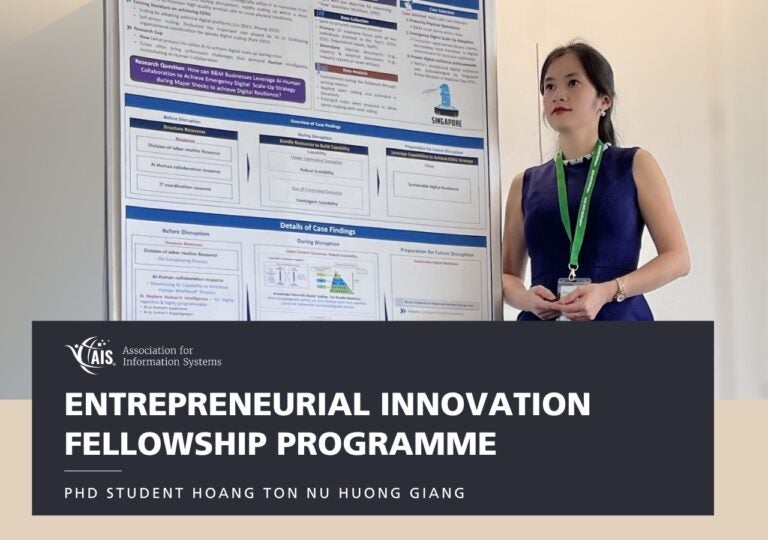 PhD student awarded the AIS Entrepreneurial Innovation Fellowship 2024 ...