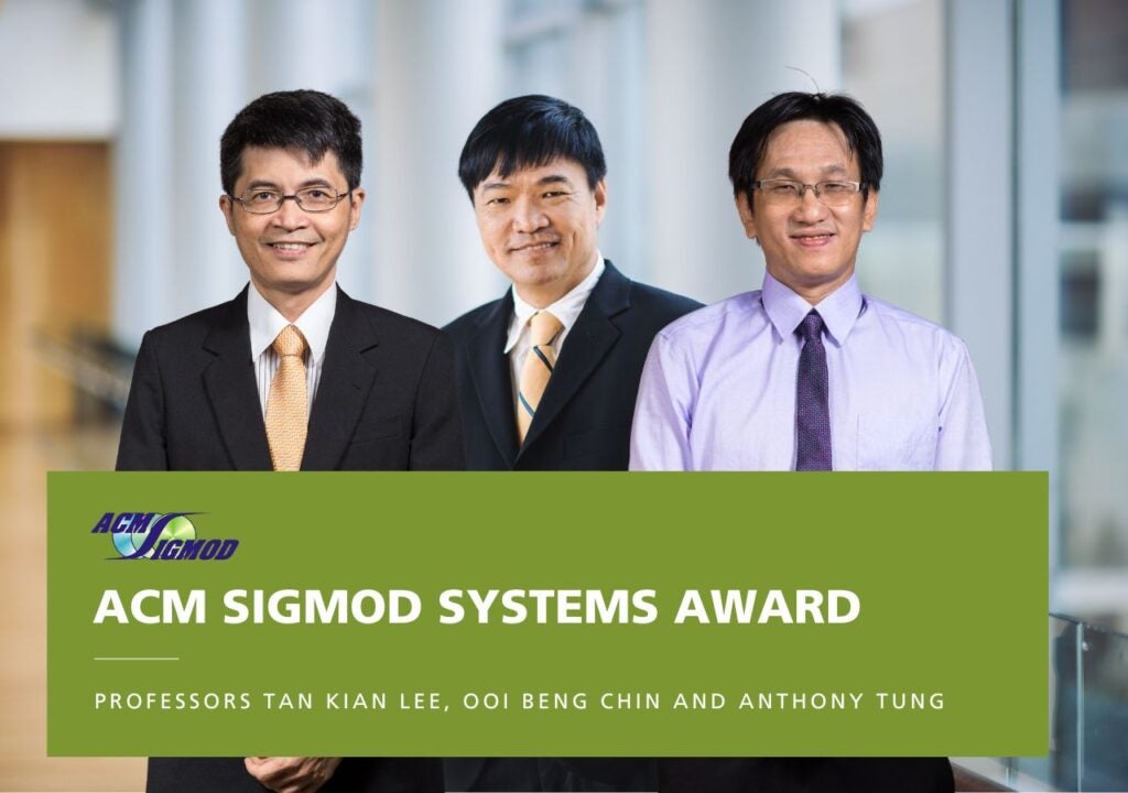 NUS Computing Professors clinch the 2024 ACM SIGMOD Systems Award - NUS Computing
