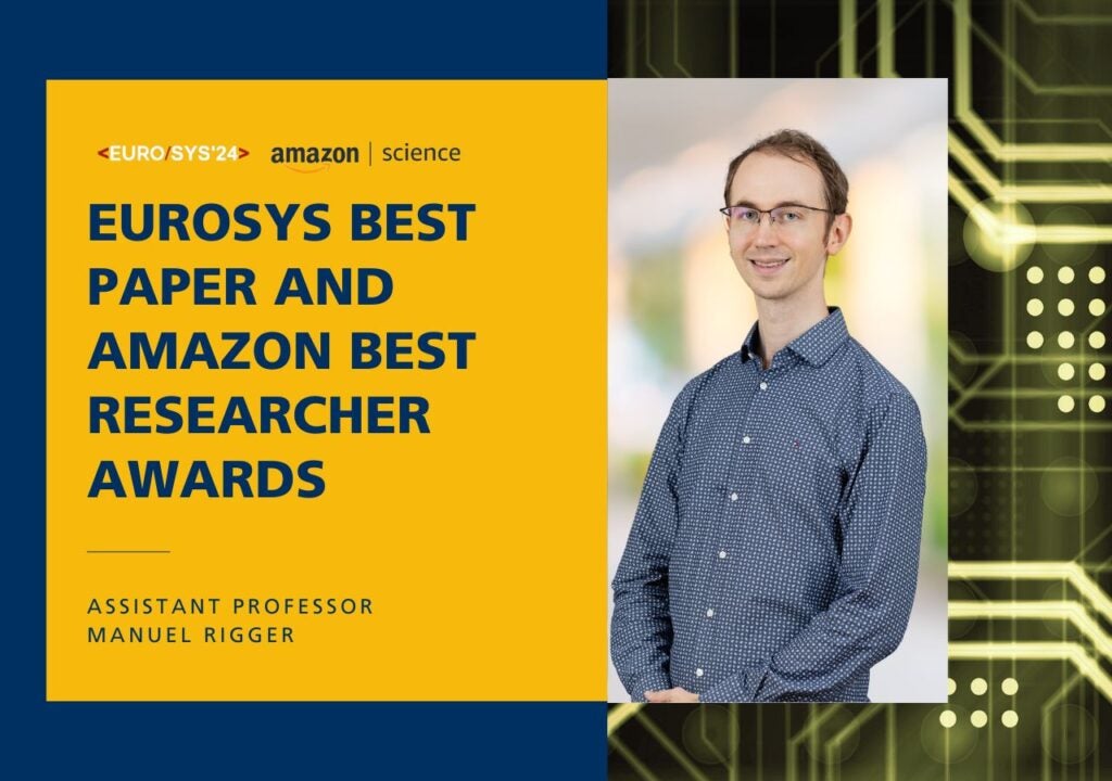 Double Achievement: Assistant Professor Manuel Rigger secures 2024 EuroSys Best Paper and Amazon ...