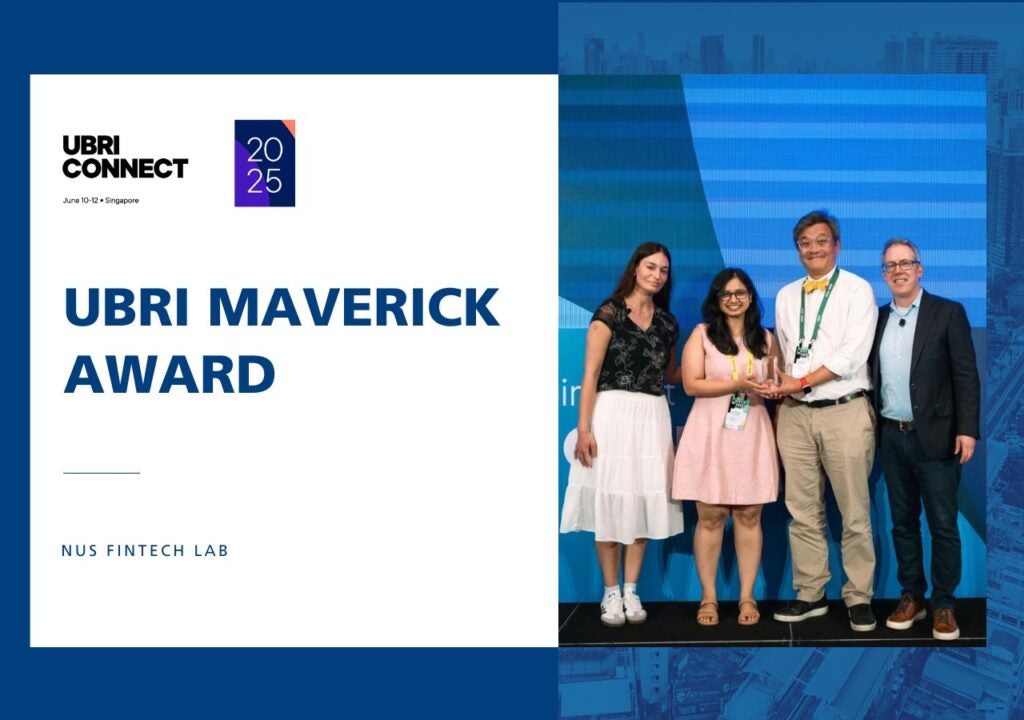NUS FinTech Lab Receives UBRI Maverick Award for Global Impact in FinTech Research and Education ...