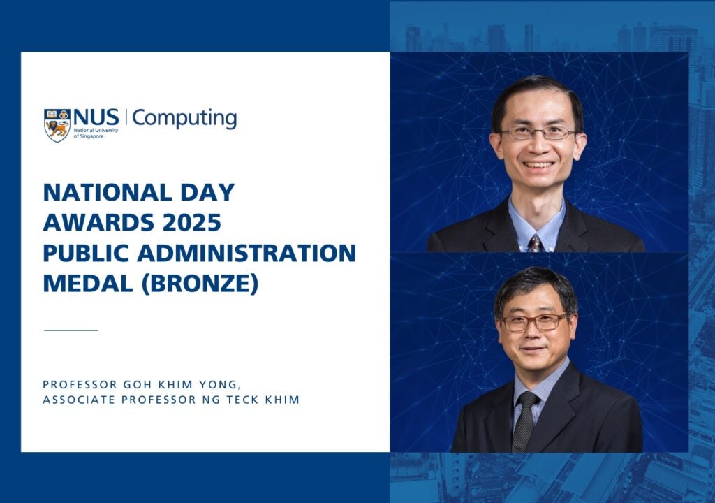 Professor Goh Khim Yong and Associate Professor Ng Teck Khim conferred the Public Administration ...