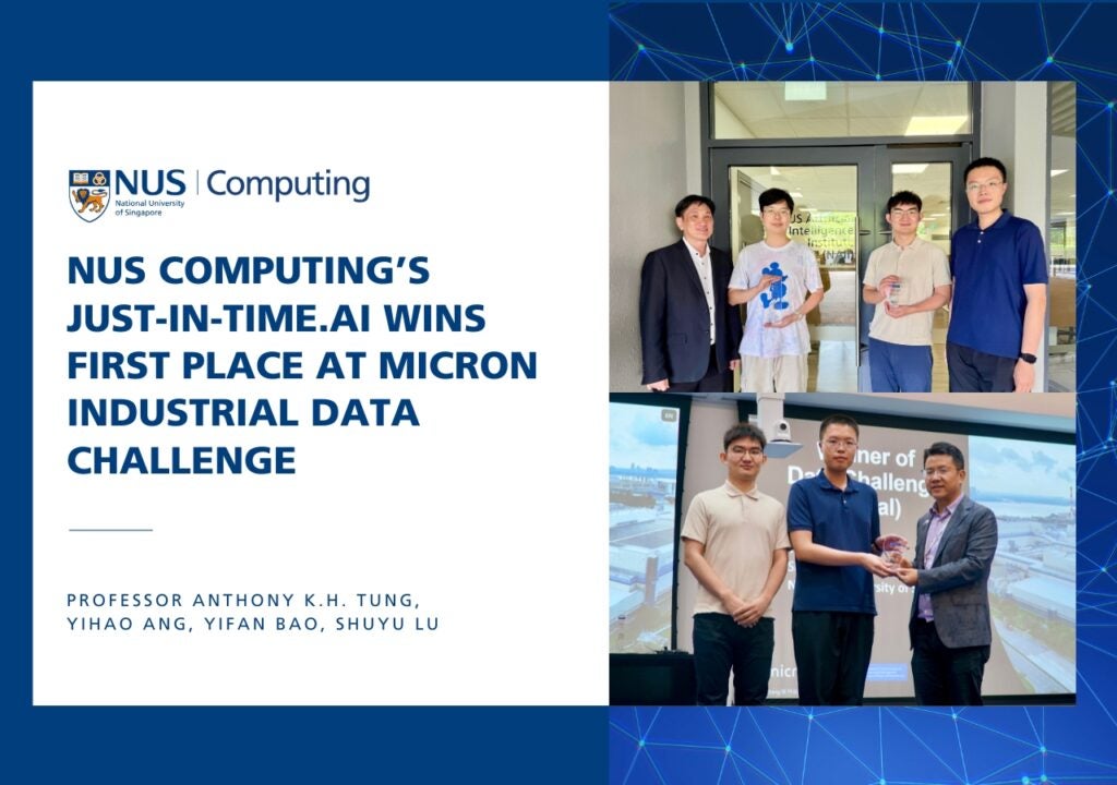 NUS Computing's Just-in-Time.AI wins first place at Micron Industrial Data Challenge - NUS Computing
