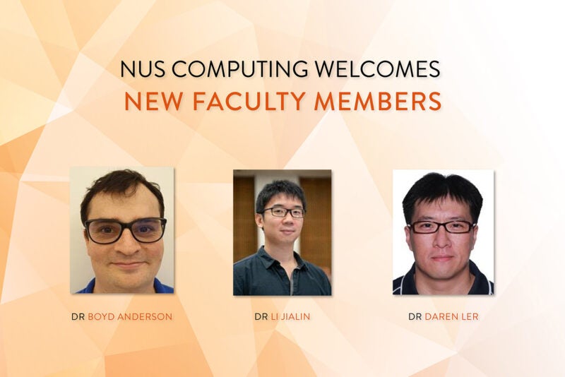 New faculty members join NUS Computing - NUS Computing