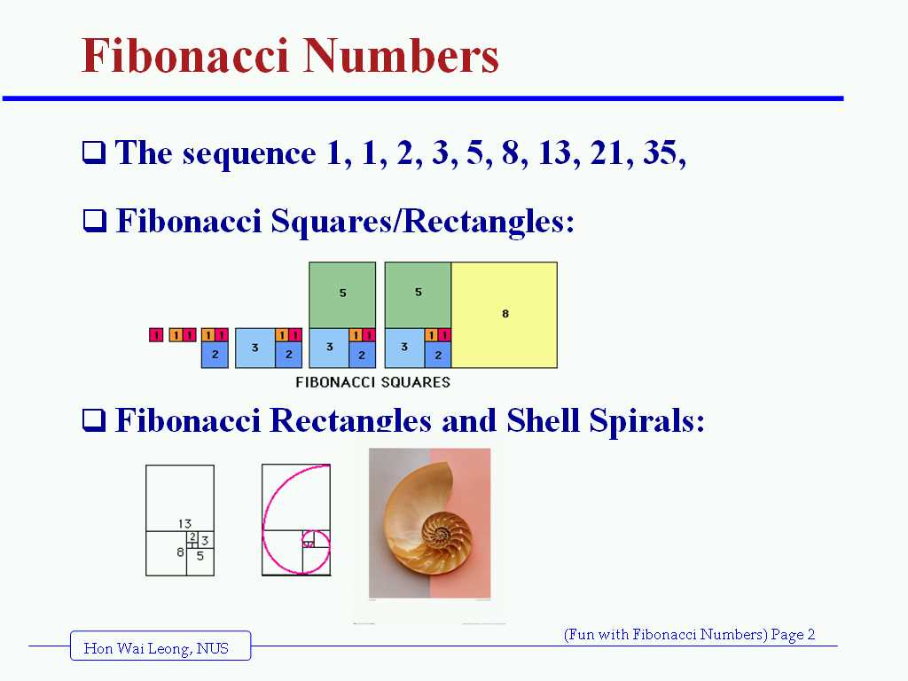 (Click here to see a Fibonacci spiral.)