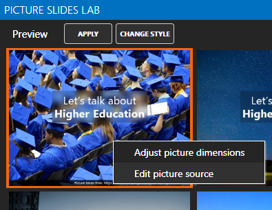 Picture Slides Lab User Guide - PowerPointLabs