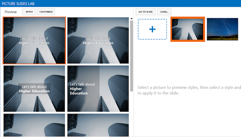 Picture Slides Lab User Guide - PowerPointLabs